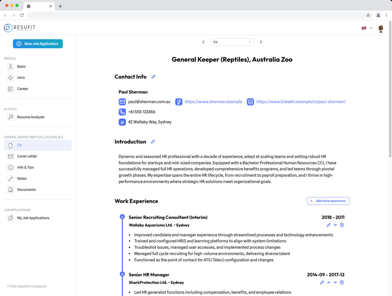 Your AI-powered job application generator · ResuFit